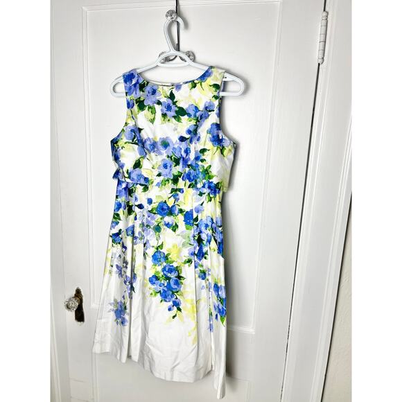 Ralph Lauren | Dresses | Lauren Ralph Lauren Womens Dressy Blue Yellow ...